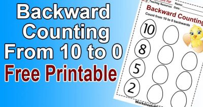 Backward Counting From 10 to 0 ( Free Printable ) - Worksheets PDF