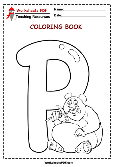 P - Coloring Book - Worksheets PDF