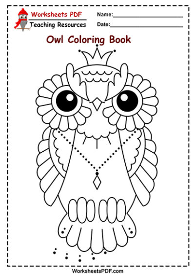 Owl Coloring Book - Worksheets PDF