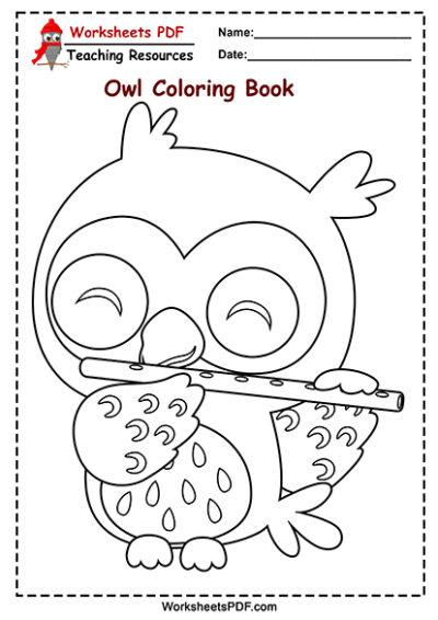 Owl Coloring Book - Worksheets PDF