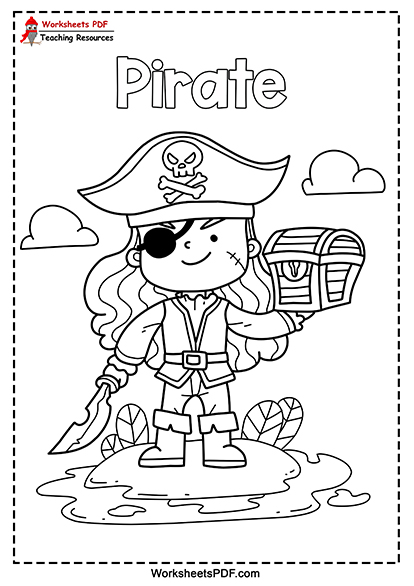 Pirates Coloring Pages - Worksheets PDF