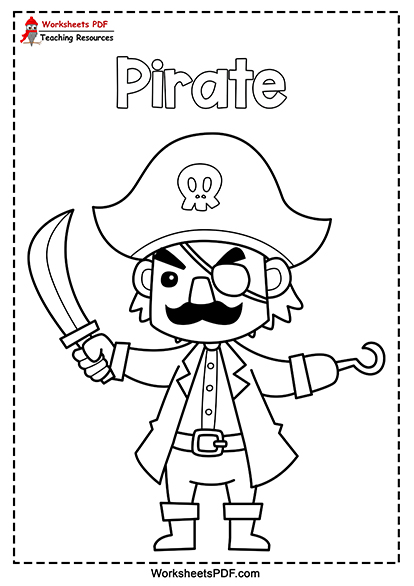 Pirates Coloring Pages - Worksheets PDF