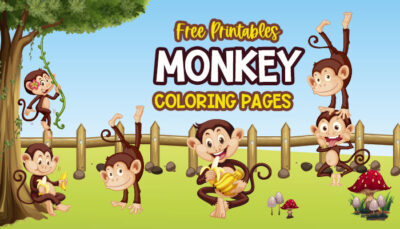 Monkey Coloring Pages【Free Printables】