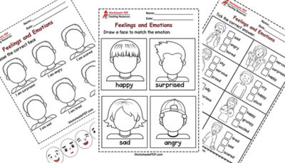 Feelings and Emotions Worksheets PDF