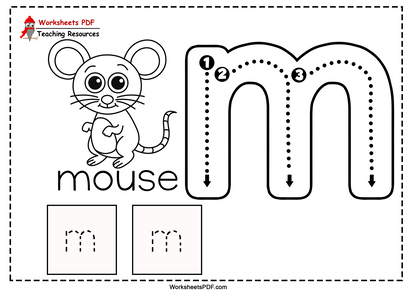 Letter M Worksheets PDF- Recognize, Trace, & Print
