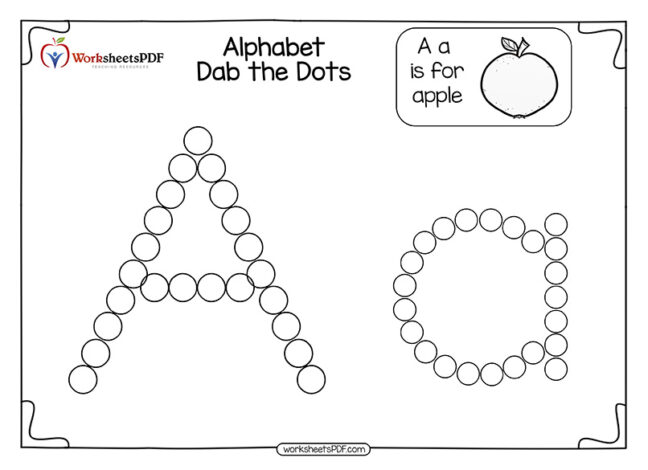 Printable Alphabet Do a Dot Marker Worksheets
