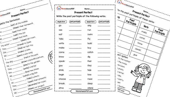 Present Perfect Worksheets PDF【 Grammar and Exercises