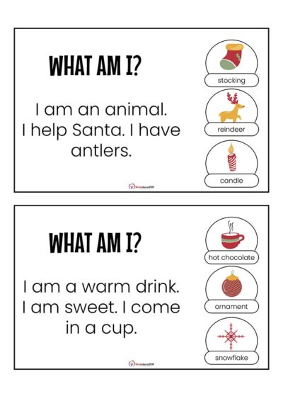 Christmas Riddle - Worksheets PDF